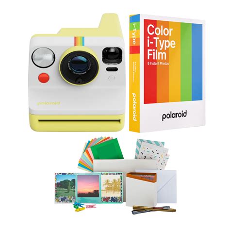 Polaroid Now Generation 3 Yellow Analog Instant Camera With Tripod