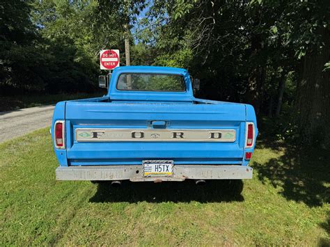 1970 Ford F 100 Pickup Truck 2 Ton Long Bed 2wd V8 3 Speed Clean