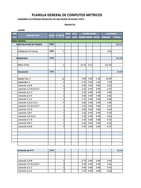 Planilla De Computos Descargar Gratis Pdf Construyendo Tecnología Materiales