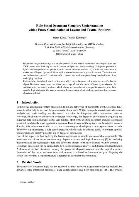pdf rule based document structure understanding with a fuzzy