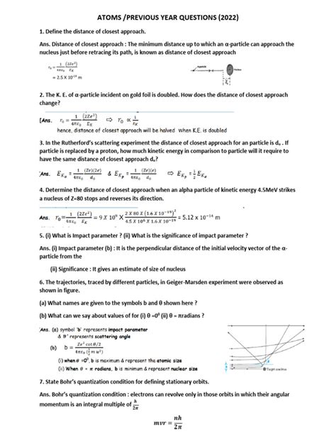 atoms important questions 2022 download free pdf atoms electron