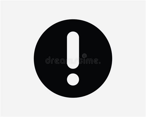 Error Round Icon Exclamation Mark Point Danger Caution Alert Warning