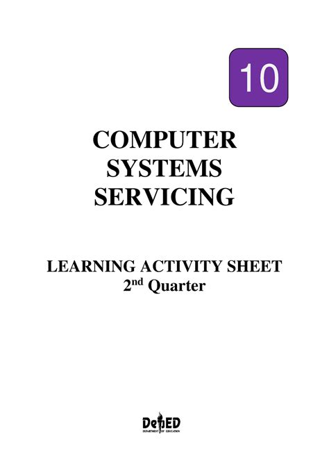Computer Systems Servicing 2nd Quarter Revise Computer Systems Servicing Learning Activity