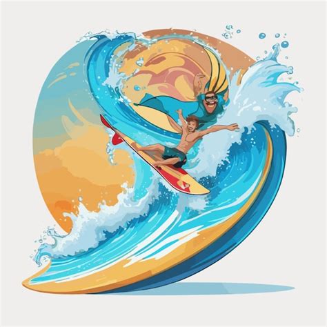 Premium Vector Surf Cartoon Vector On A White Background