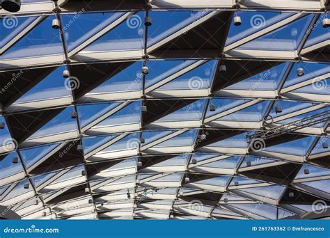 Architectural Steel And Glass Structures Modern Architecture Stock