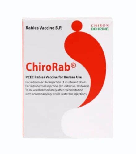 Chirorab Rabies Vaccine At ₹ 320piece Pharmaceutical Tablets In