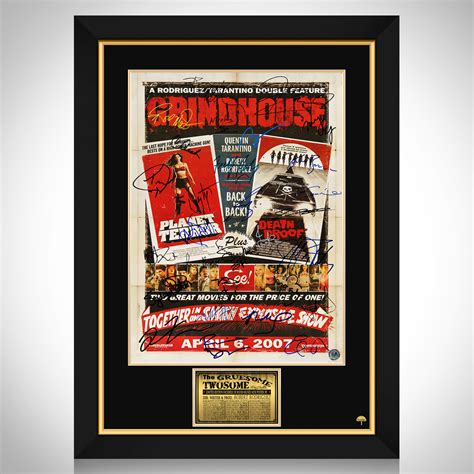 Grindhouse Mini Poster Limited Signature Edition Custom Frame Rare T