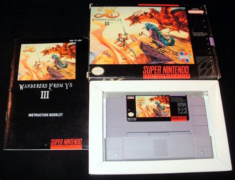 Ys Iii Wanderers From Ys Snes Super Nintendo Complete Cib