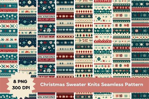 Christmas Sweater Knit Seamles﻿s Pattern Graphic By Kanok Studio