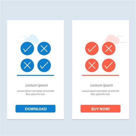 Creative Cross Design Tick Blue And Red Download And Buy Now Web Widget Card Template 14675123
