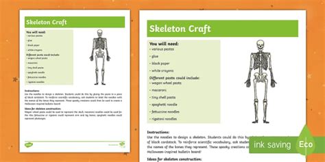 Skeleton Craft Activity Halloween Resources