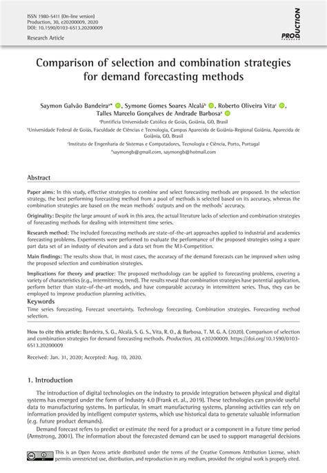 Pdf Comparison Of Selection And Combination Strategies For Demand