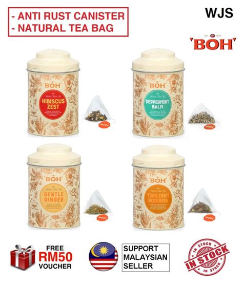 Fresh Batch Wjs Boh Premium Tea T Set Boh Spa Infusions Hibiscus Zest Peppermint Balm