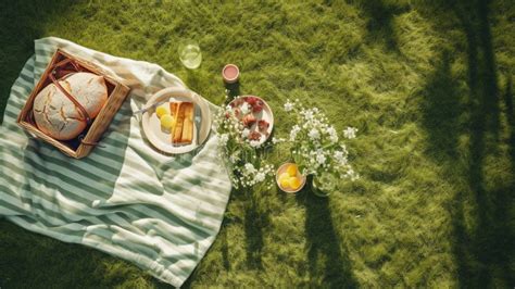 Sunny Meal On The Grass During Spring Stock Illustration Illustration