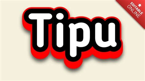Tipu Red Black 3d Text Effect Generator