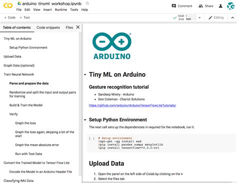 Get Started With Machine Learning On Arduino Arduino Documentation