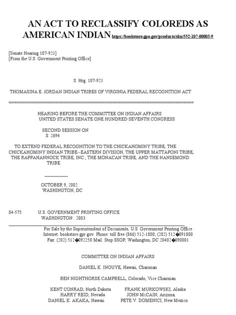 Reclassification Of Coloreds As Indians Pdf Native Americans In The