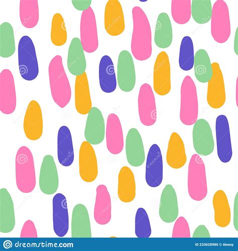Colorful Dotted Seamless Pattern With Round Geometrical Shapes Stock Vector Illustration Of