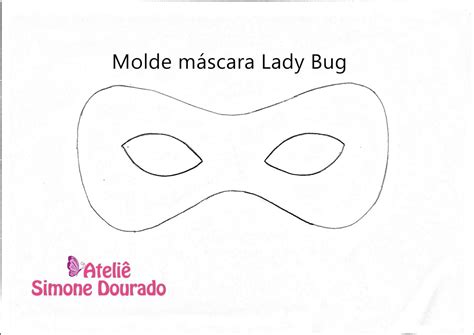 Ateliê Simone Dourado Máscara Ladybug Em Eva Máscara Molde Mascara Ladybug Mascara Lady Bug