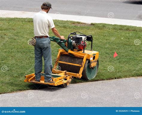 Riding Grass Roller Stock Image Image Of Blue Sidewalk 2526929