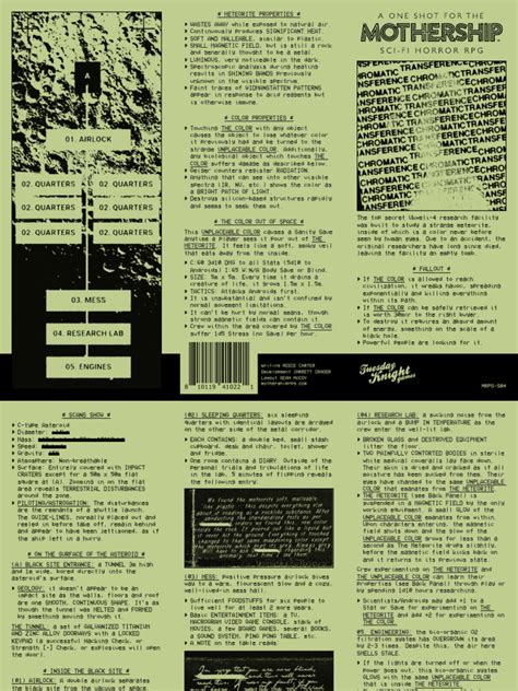 Mothership Tkg Pamphlet Module 4 Chromatic Transference V1 1 Mrpg Pdf