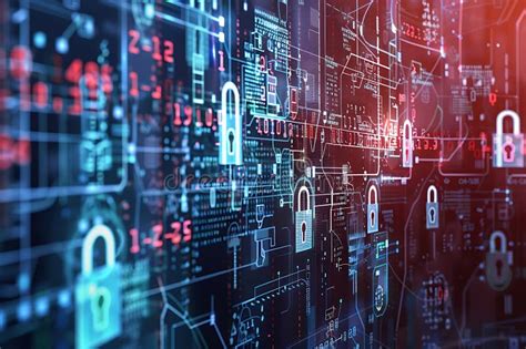 A Multi Layered Approach To Digital Protection Stock Illustration