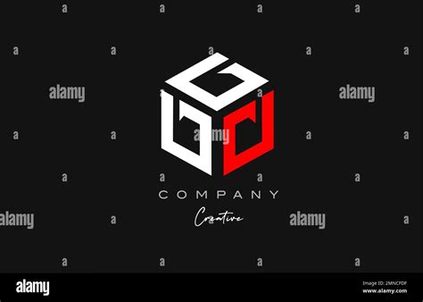 D Red White Three Letter Cube Alphabet Letter Logo Icon Design Creative Template For Business