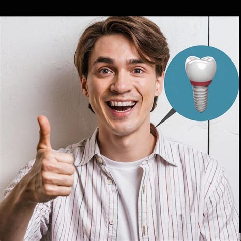 Young Mans Healthy Teeth Implant Closeup A Detailed Look Understanding