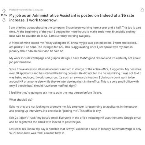 Man Debates Ghosting His Employer After His Job Is Advertised For 5 More Yourtango