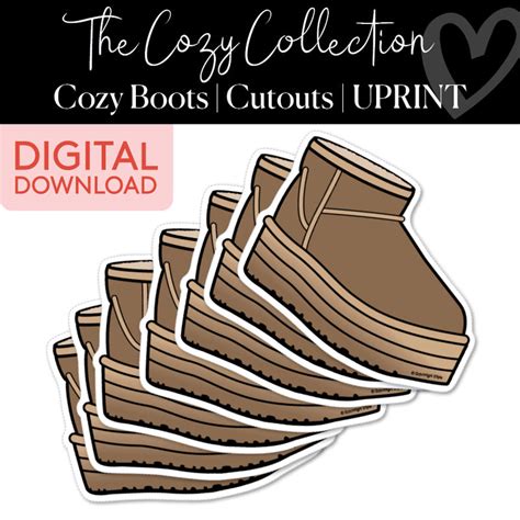 Boots Classroom Cut Outs Cozy Printable Classroom Decor School Schoolgirl Style