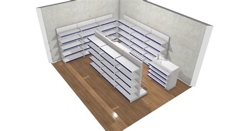 Ana LÚcia Mini Mercearia De Metal Planta 3d Mooble Metal Light Gôndolas