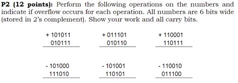 solved p2 12 points perform the following operations on
