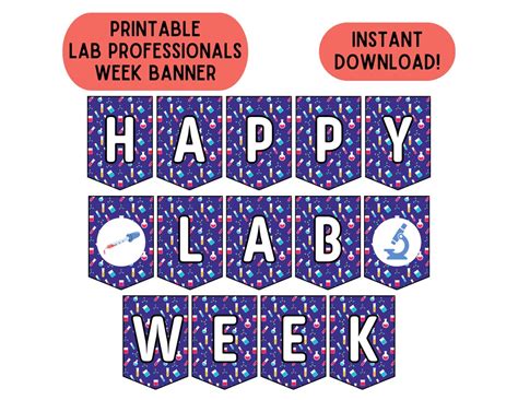 Laboratory Professionals Week Banner Lab Week Sign Printable Lab Week