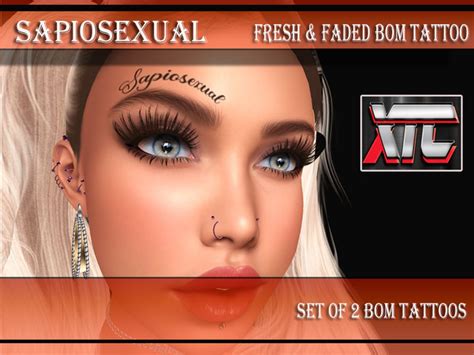 Second Life Marketplace Xtc Sapiosexual Eyebrow Bom Tattoo