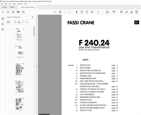 Fassi Cranes F 24024 Use And Maintenance Manual Heydownloads