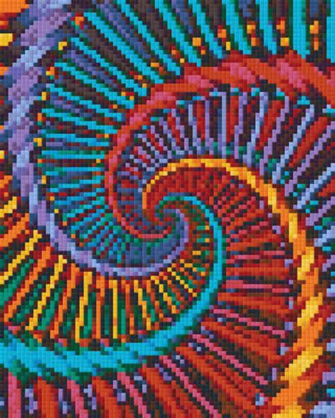 Fractal Spiral 2 Pixel Art Usa