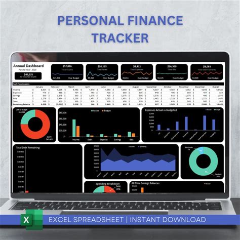 Personal Finance Tracker Excel Budget Template