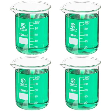4 Pack Glass Beakers 100ml Ibkr 004