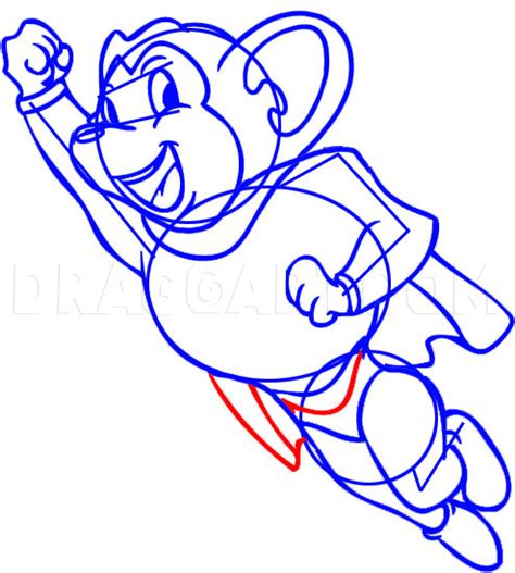 How To Draw Mighty Mouse Drawing Step By Step By Dawn Dragoart