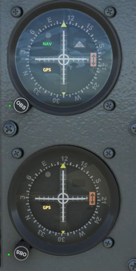 C172 Cdi 1 And 2 Course Deviation Indicator Each Ring Is Rotating In The Wrong Way
