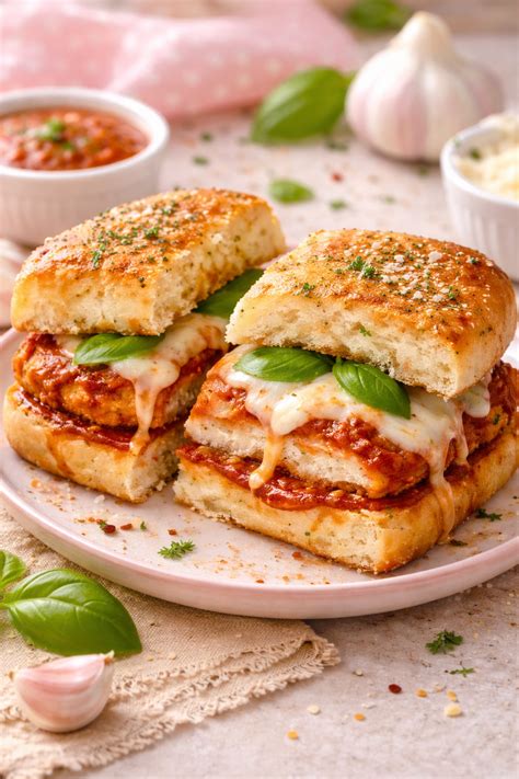 🧄🍗 Chicken Parm Garlic Bread Sandwich Sugar Cloud Bakery