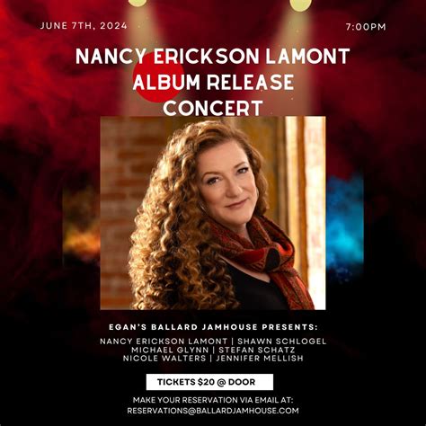 Nancy Erickson Lamont At Egans Jam House Live Jazz Music In Seattle On June 7