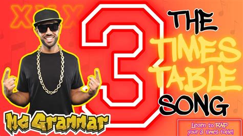 Learn Your Three Times Table In Rap Mc Grammar 🎤 Educational Rap