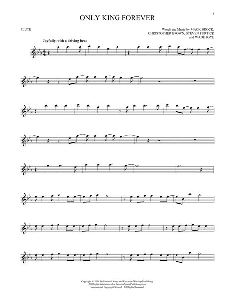 Only King Forever By 7eventh Time Down Sheet Music For Flute Solo At