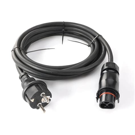 Bc01 Ly01 Male Eu Schuko Deye Solar Inverter Connectors Plug Wire Cable