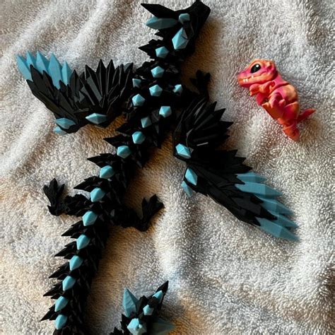 Articulating Rainbow Twinkle Dragon Atria Dragon 10 Inch Flexi