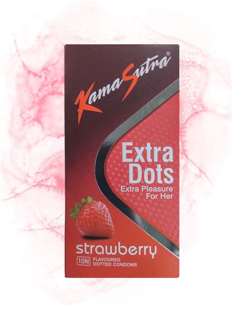 Kamasutra Strawberry Flavoured Extra Dots Condoms 10s