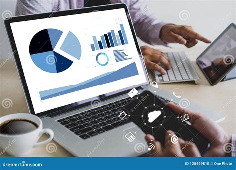 Cloud Service Cloud Computing Diagram On The New Computer Inter Stock
