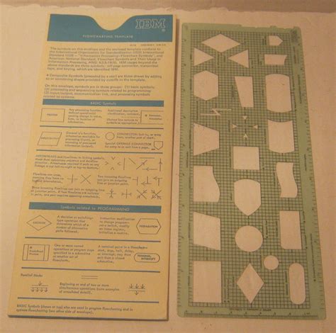 Ibm Flowcharting Template In Original Sleeve Excellent Condition