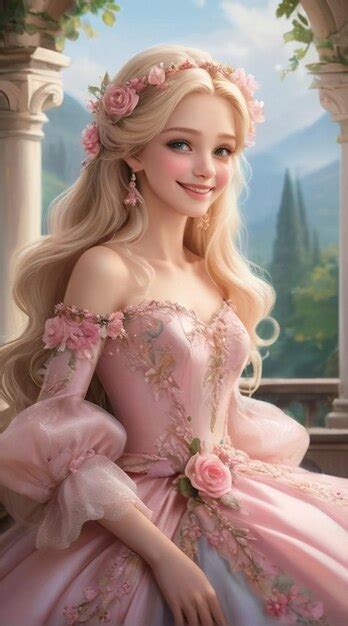 Premium Ai Image A Beautiful Young Fairy Usa Model With Pink Gown And Accecories F465